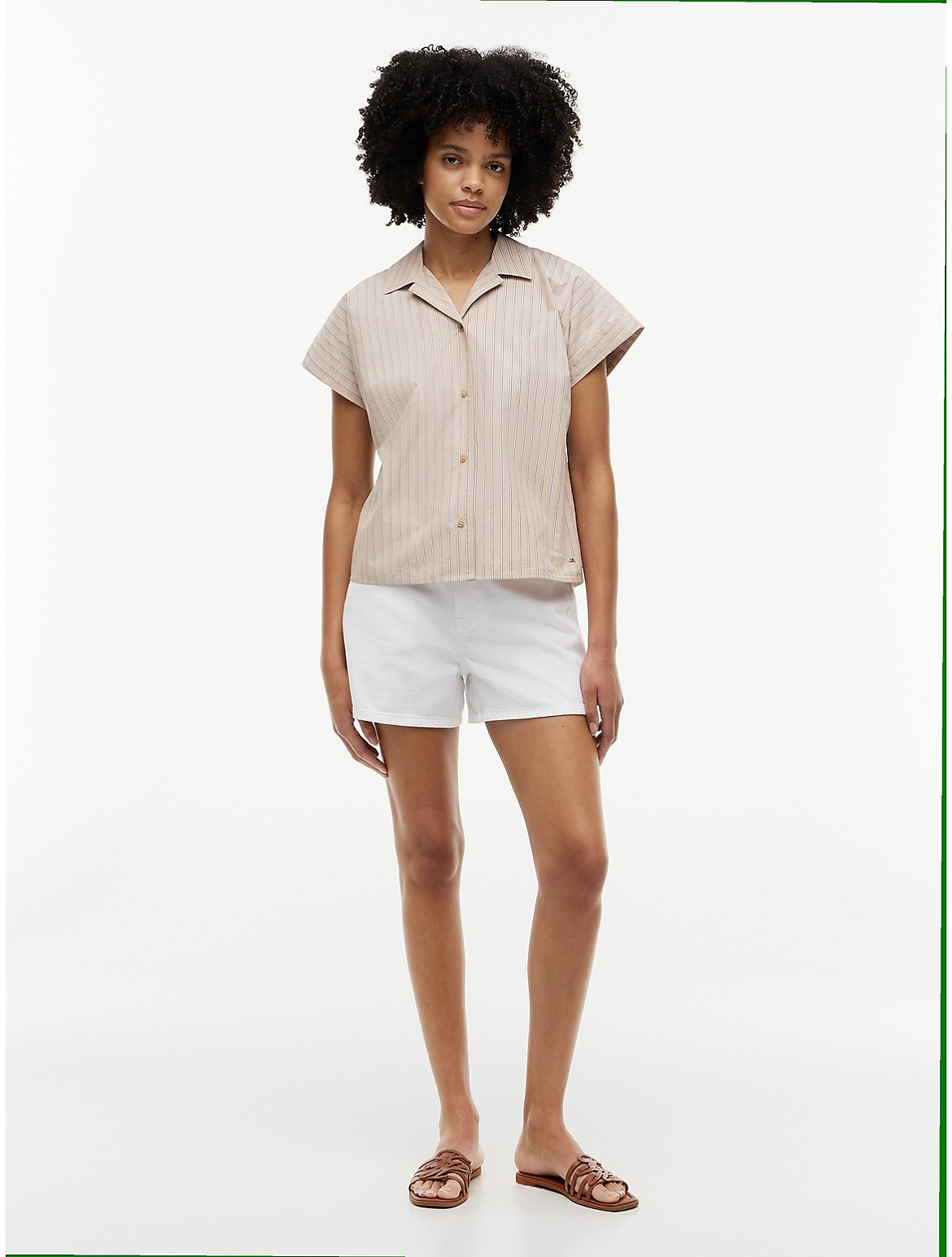 TOMMY HILFIGER Tommy Hilfiger Striped Poplin Camp Shirt